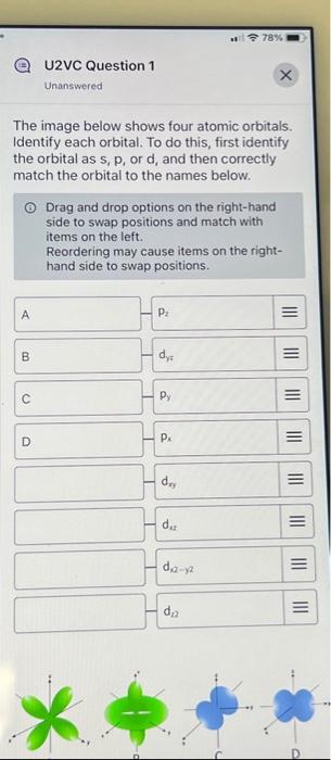 Solved A B The image below shows four atomic orbitals. | Chegg.com