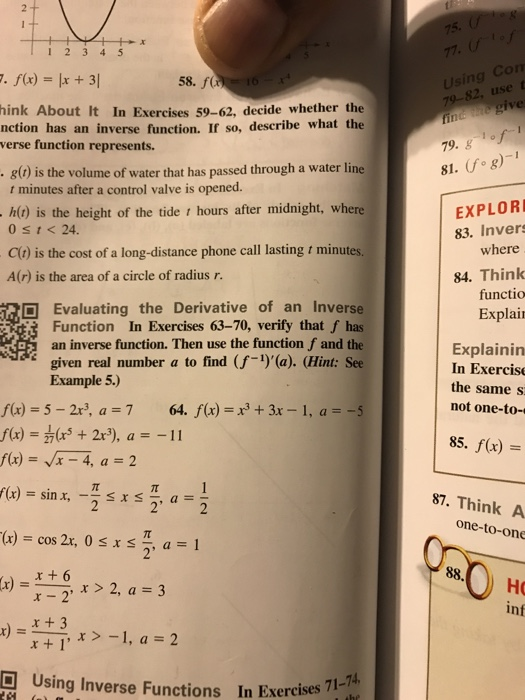 Solved Verify That F Has An Inverse Functionthen Use The