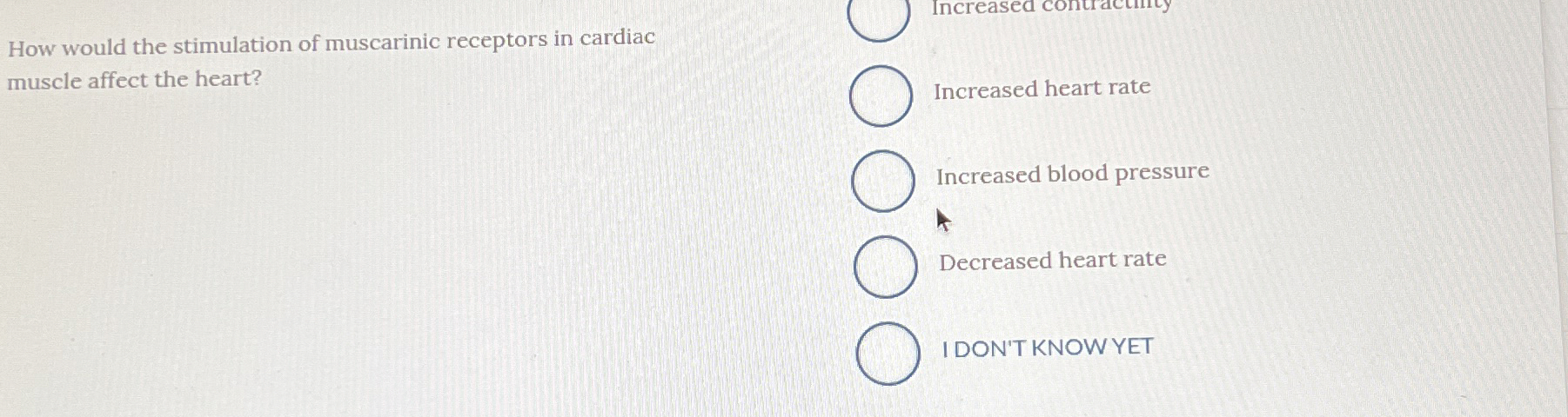 Solved How would the stimulation of muscarinic receptors in | Chegg.com