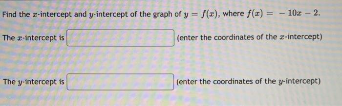 Solved Find the z-intercept and y-intercept of the graph of | Chegg.com