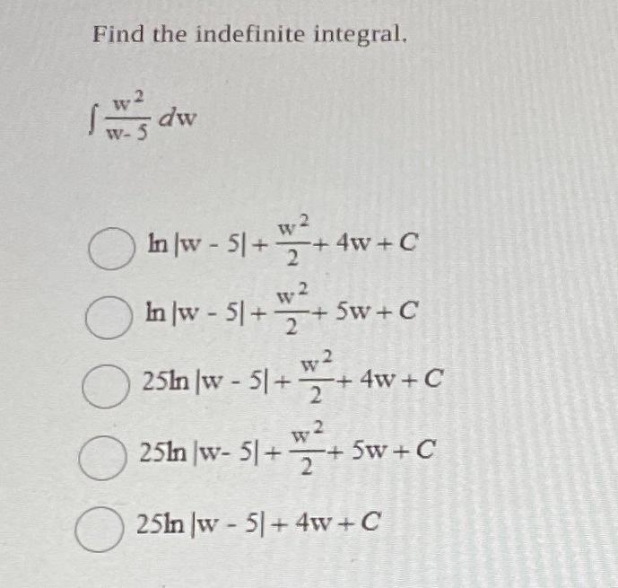 Solved Find the indefinite integral. | Chegg.com