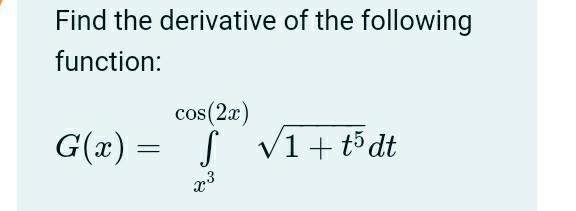 Solved Find the first derivatives of the following functions | Chegg.com