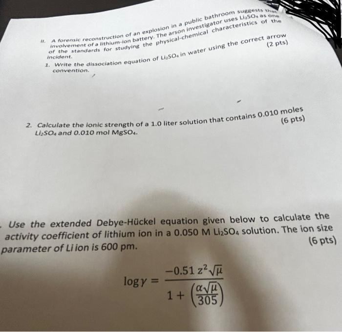 Solved 11. A forensic reconstruction of an explosion in a | Chegg.com