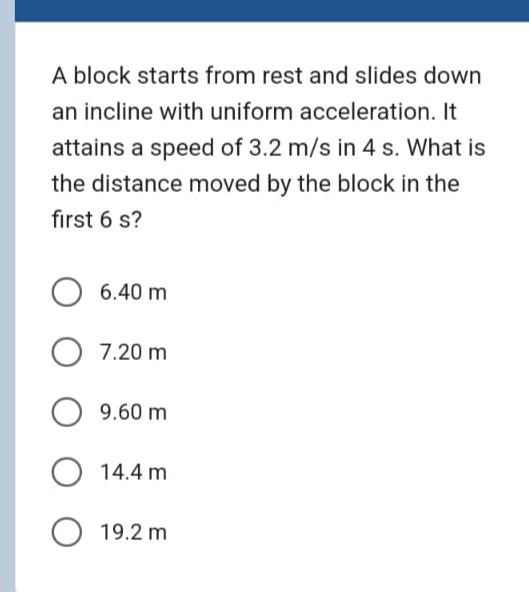 Solved A block starts from rest and slides down an incline | Chegg.com