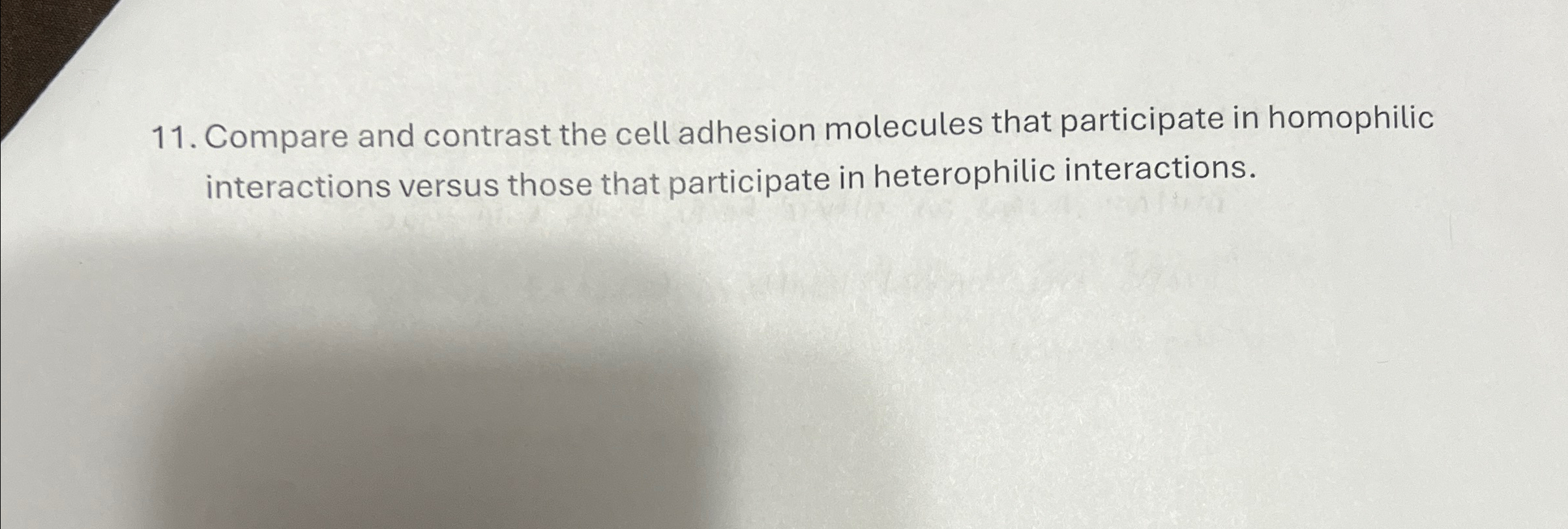 Solved Compare and contrast the cell adhesion molecules that | Chegg.com