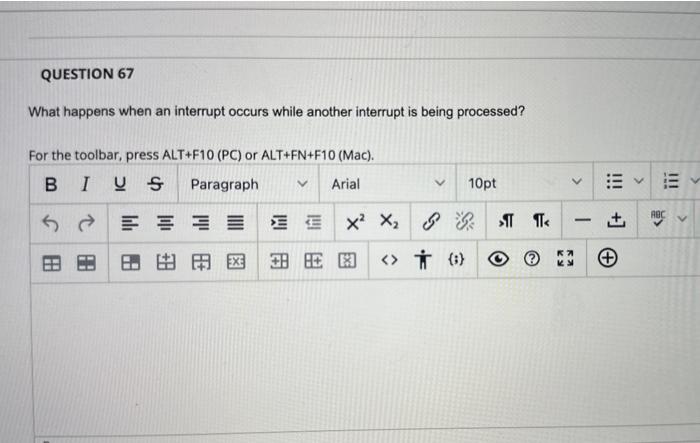 Solved What happens when an interrupt occurs while another | Chegg.com