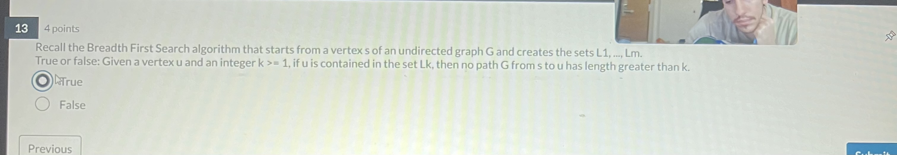 Solved 4 ﻿pointsRecall the Breadth First Search algorithm | Chegg.com