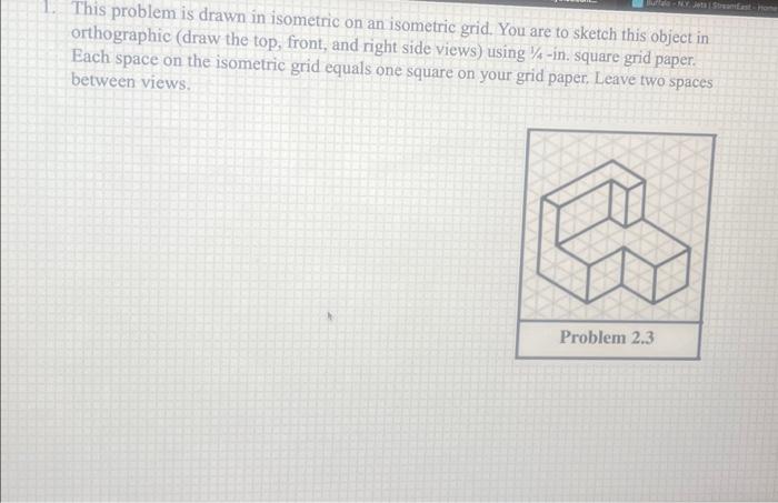 This problem is drawn in isometric on an isometric | Chegg.com