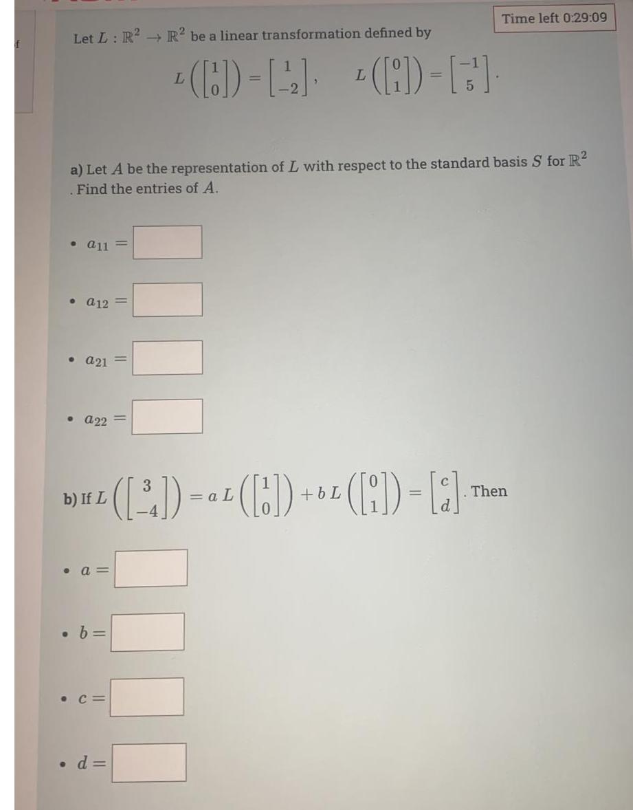 Solved Let L:R2→R2 ﻿be a linear transformation defined | Chegg.com