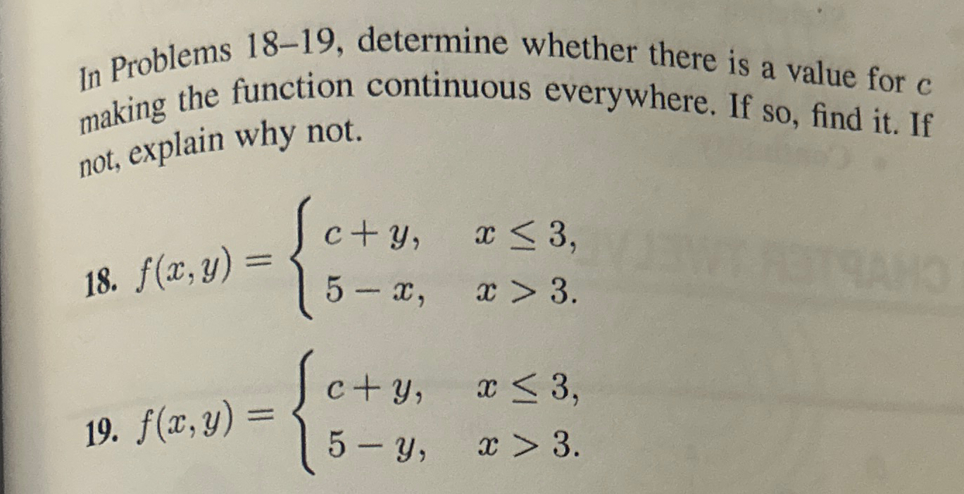 Solved In Problems 18-19, ﻿determine whether there is a | Chegg.com
