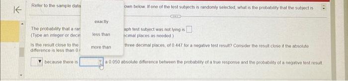 Solved Retor to the sample data lor polygraph tests shown | Chegg.com