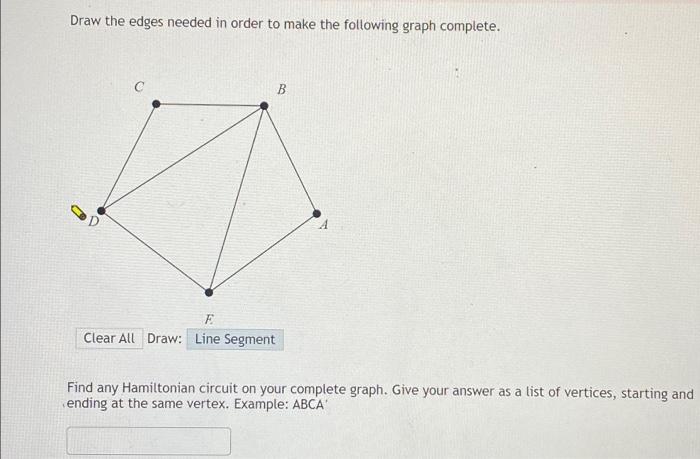Solved Draw the edges needed in order to make the following | Chegg.com