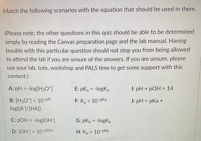 Solved Match the following scenarios with the equation that | Chegg.com