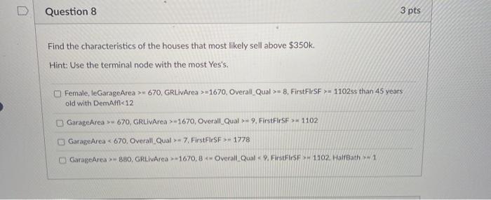 Solved Construct a Classification Tree using $350k+ as the | Chegg.com