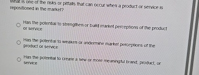 Solved What is one of the risks or pitfalls that can occur | Chegg.com