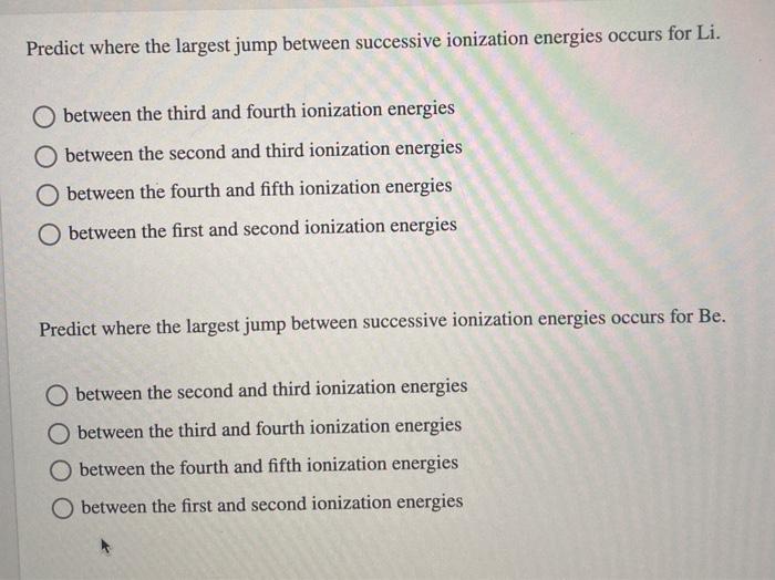 Solved Predict where the largest jump between successive | Chegg.com