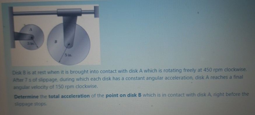 Solved Disk B is at rest when it is brought into contact | Chegg.com