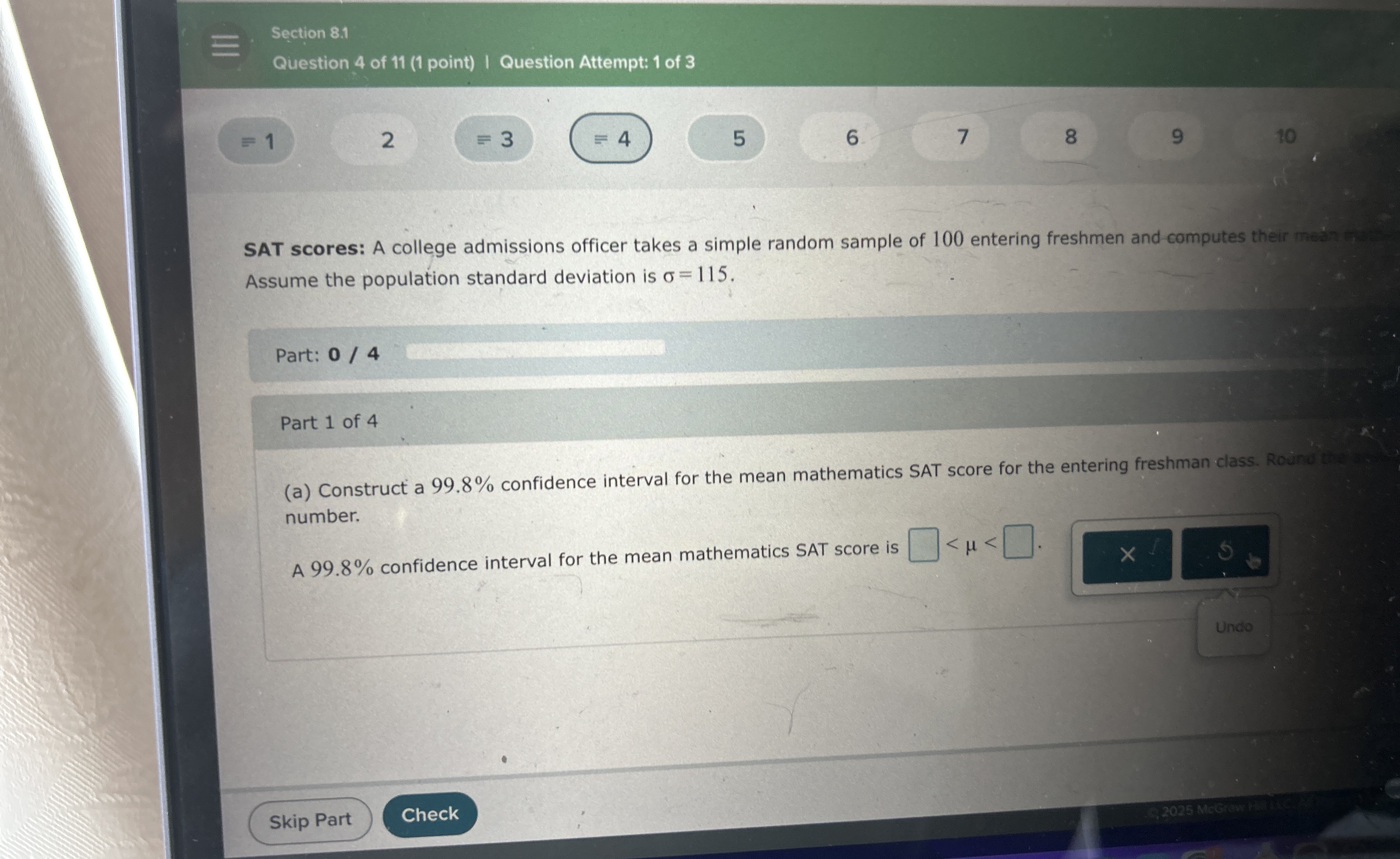 Solved Section 8.1Question 4 of 11 (1 point) | Question | Chegg.com Solved Section 8.1Question 4 of 11 (1 point) | Question | Chegg.com