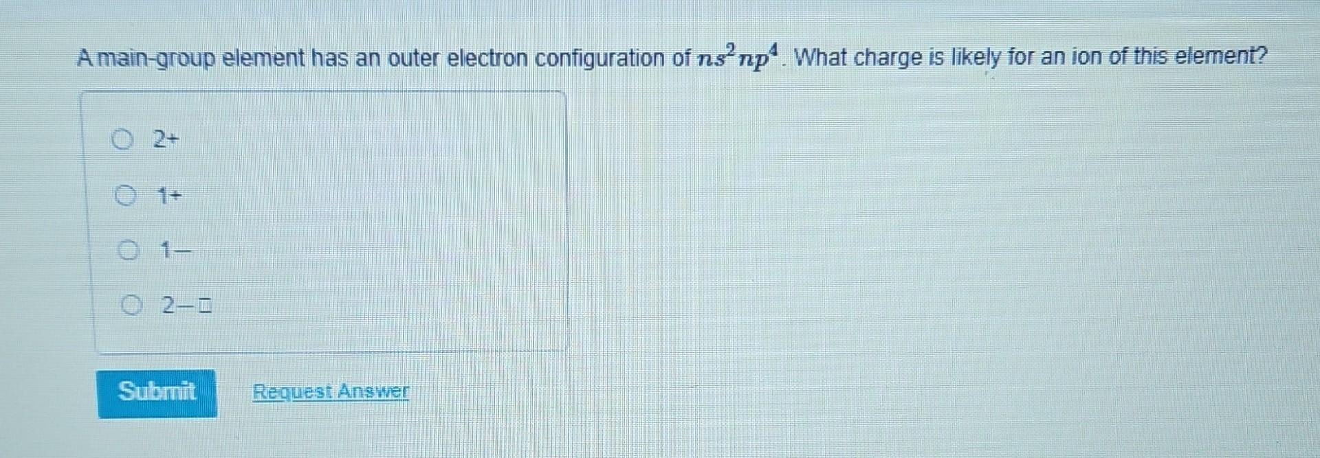 Solved A main-group element has an outer electron | Chegg.com