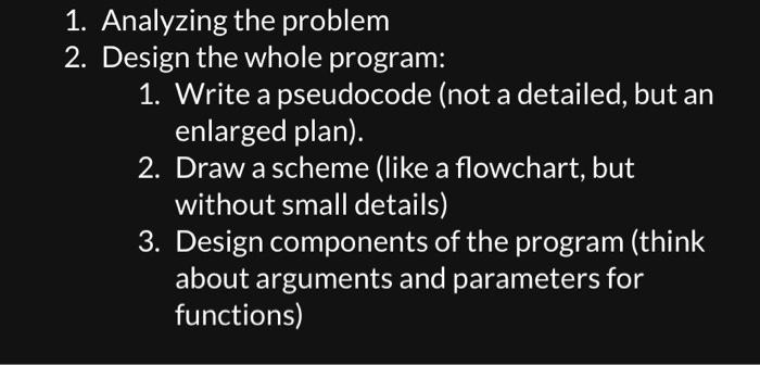 Solved please for the question below1.analzye the problem2. | Chegg.com