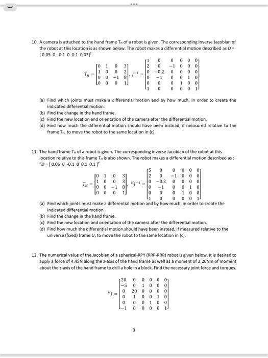 Solved 1. Write the differential operator matrix Δ for the | Chegg.com