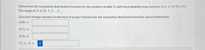 Solved Determine the cumulative distribution function for | Chegg.com