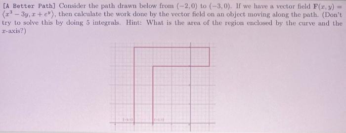 Solved [A Better Path] Consider the path drawn below from | Chegg.com
