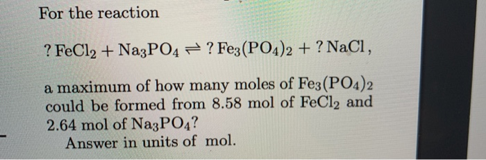 Solved 0.1 points 010 For the reaction ? ZnO+? HCl =? ZnCl2 | Chegg.com