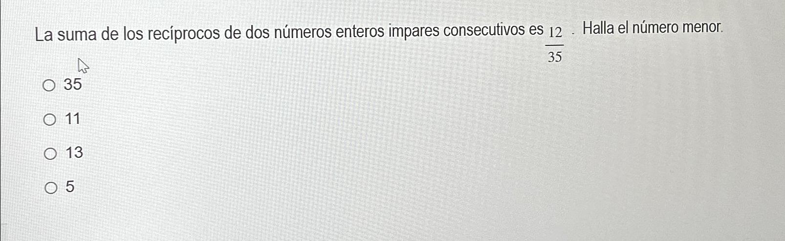 Solved La suma de los recíprocos de dos números enteros | Chegg.com