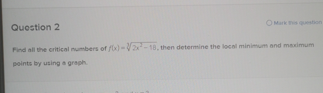 Solved Question 2Mark this questionFind all the critical | Chegg.com