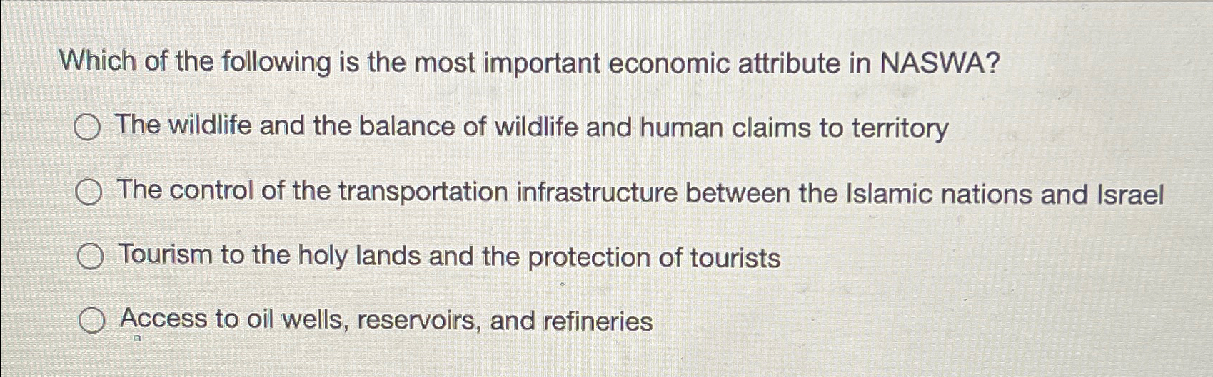 Which of the following is the most important economic | Chegg.com