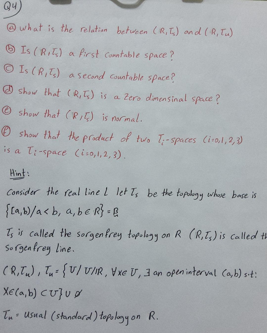 Solved Q4)(a) ﻿What is the relation between (R,τs) ﻿and | Chegg.com