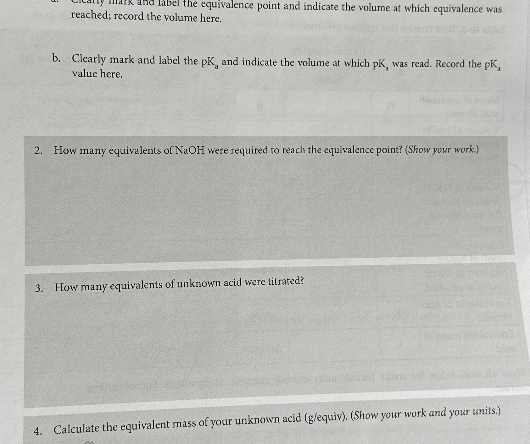 Solved the equivalence point and indicate the volume at | Chegg.com