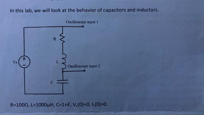 Solved Experiment [5 points each] 1. Build the RLC circuit. | Chegg.com