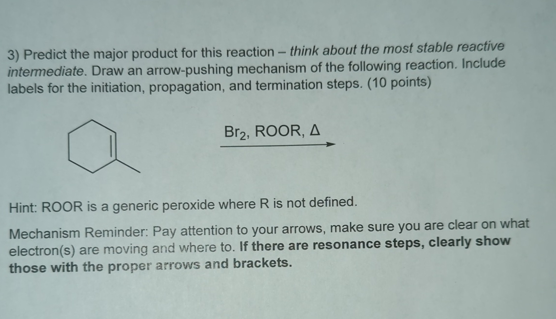 Solved Predict the major product for this reaction - ﻿think | Chegg.com