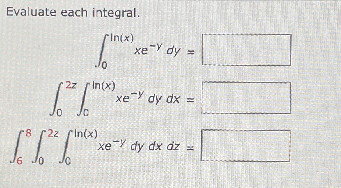 Solved Evaluate each | Chegg.com