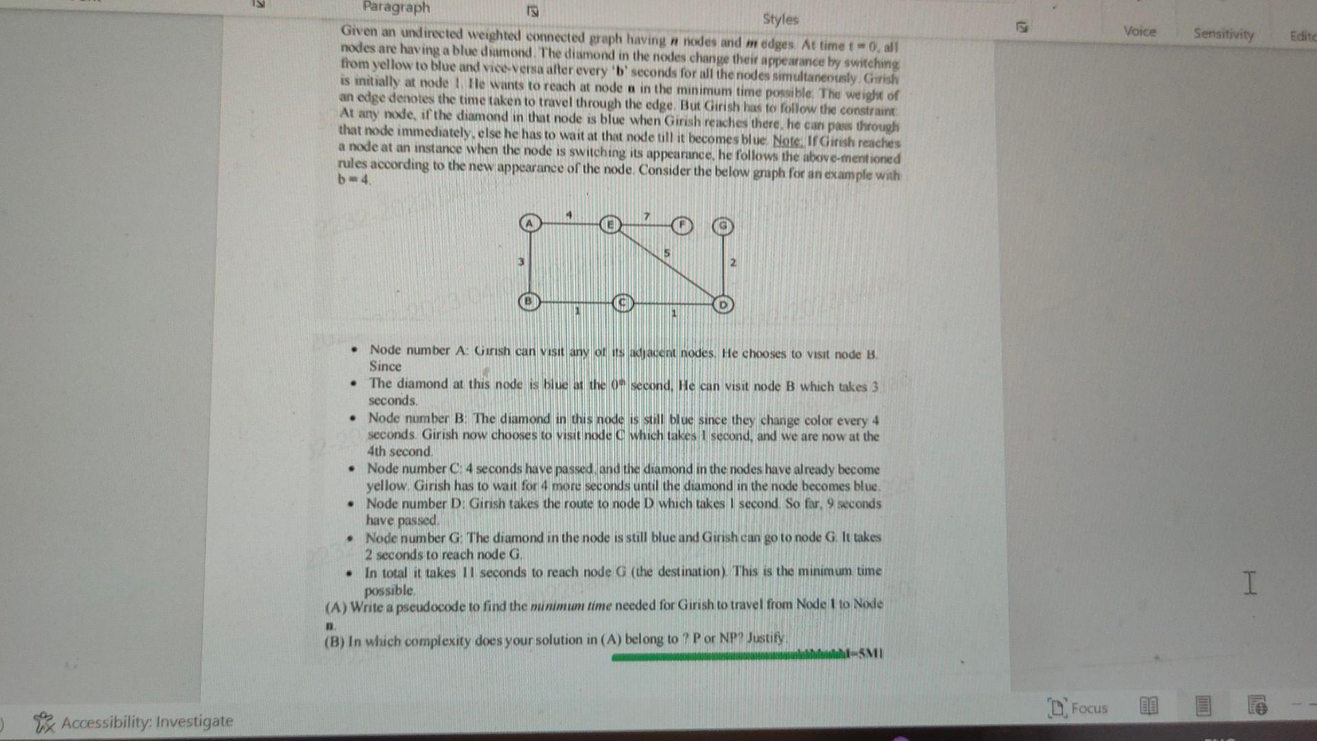 Solved Given an undirected weighted connected graph having n | Chegg.com