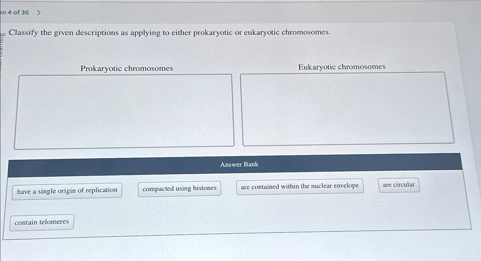 Solved pn 4 ﻿of 36Classify the given descriptions as | Chegg.com