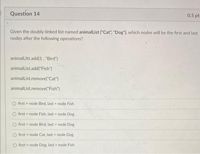 Solved Question 10 In the implementation of a Linkedlist, | Chegg.com
