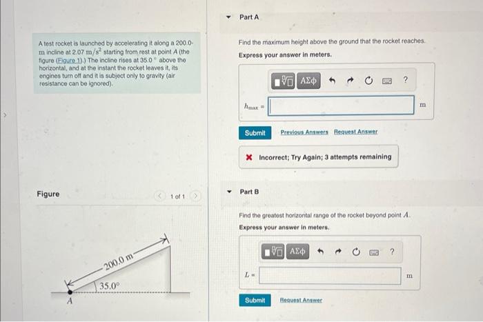 Solved X Incorrect; Try Again; 3 attempts remaining Figure | Chegg.com