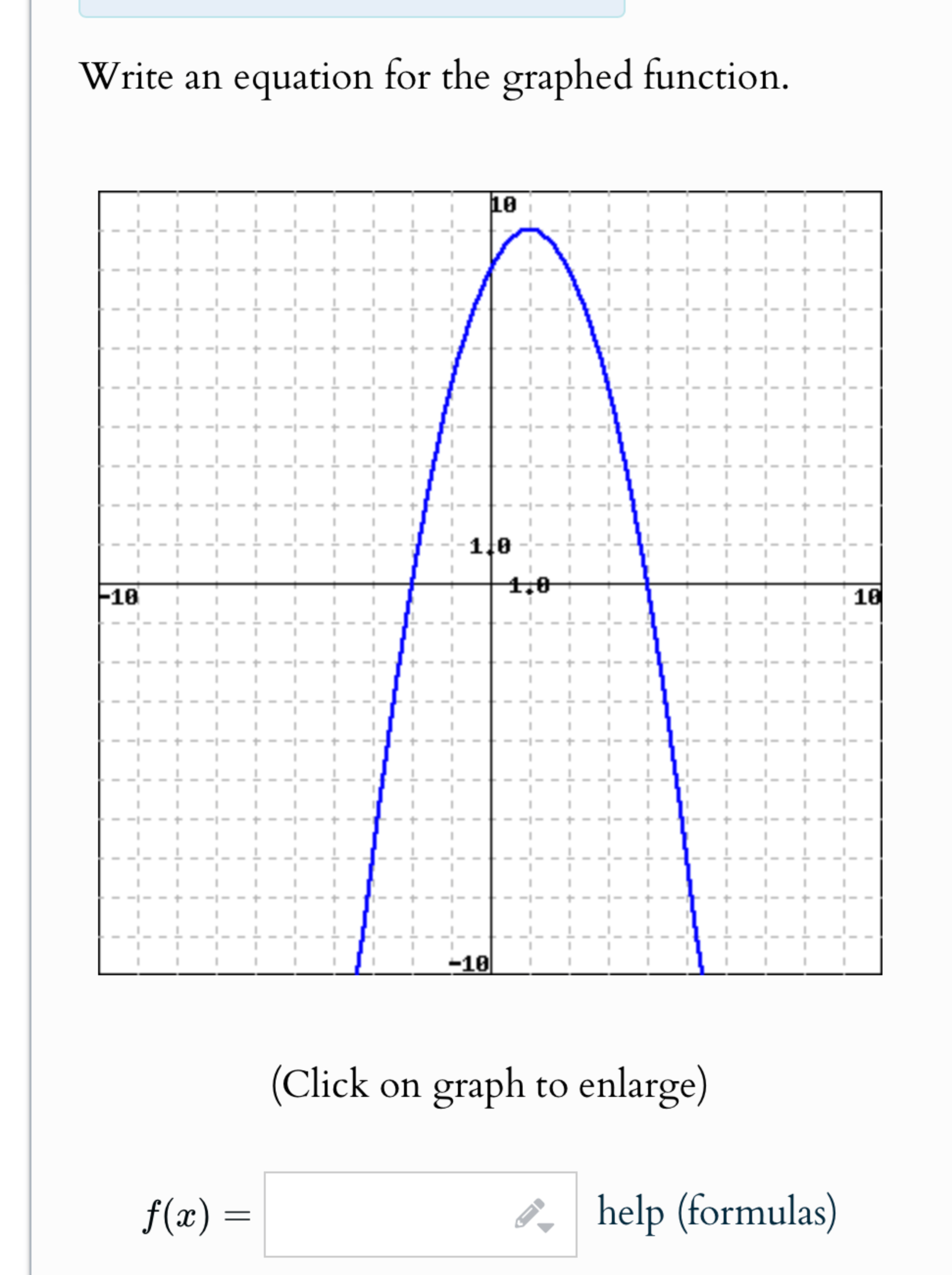 Solved Write an equation for the graphed function.(Click on | Chegg.com