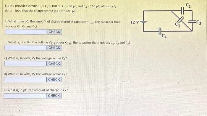 Solved Forthe provided circuit, C₁ C₂ = 180 pF, C3 = 90 pF, | Chegg.com