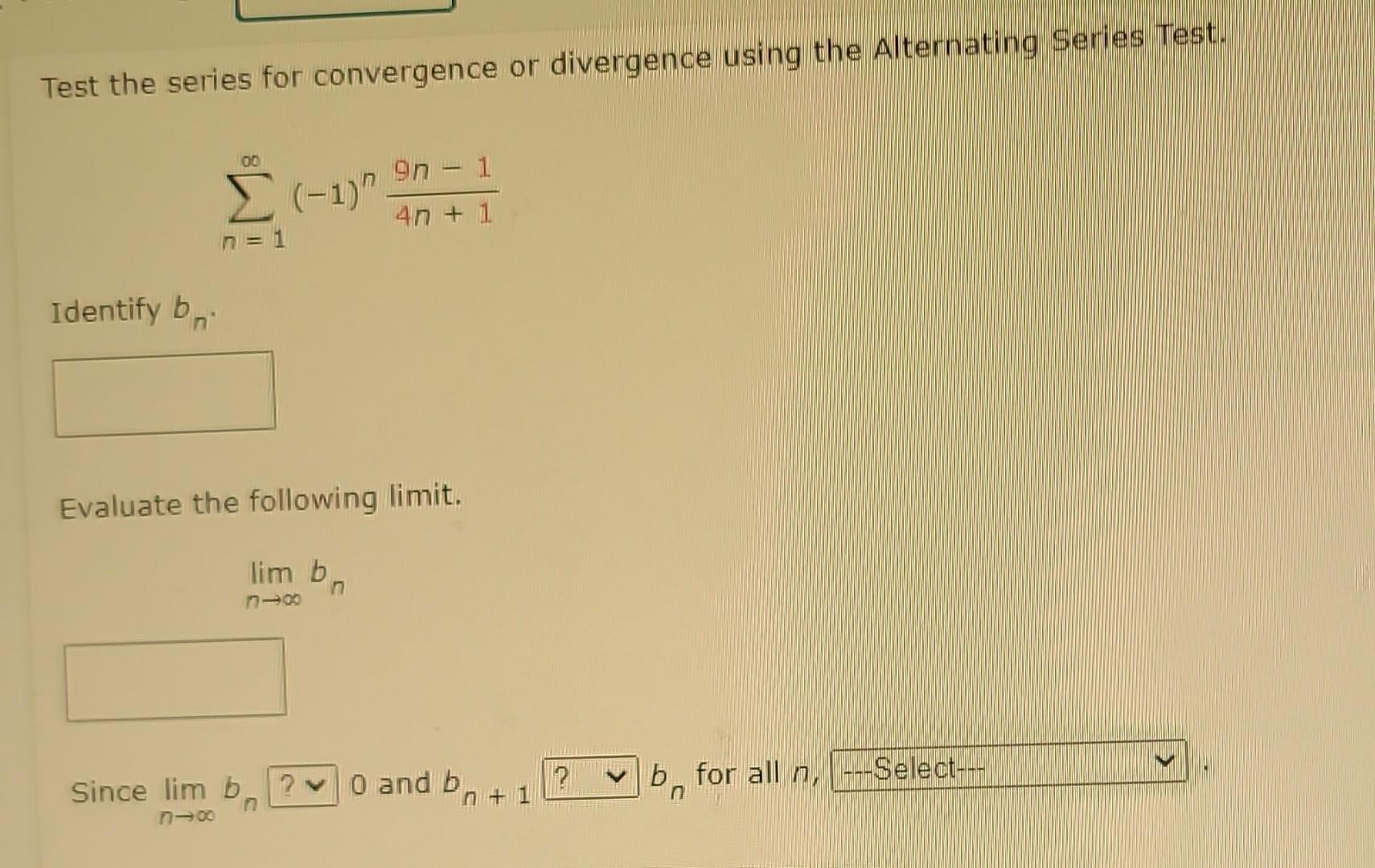 Solved Test the series for convergence or divergence using | Chegg.com