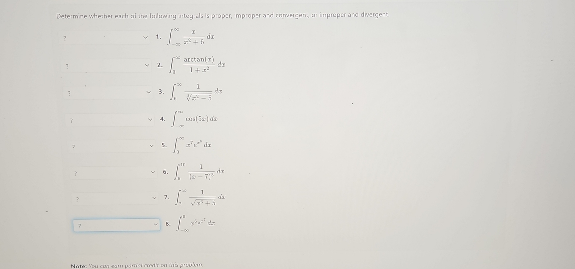 Solved Determine whether each of the following integrals is | Chegg.com
