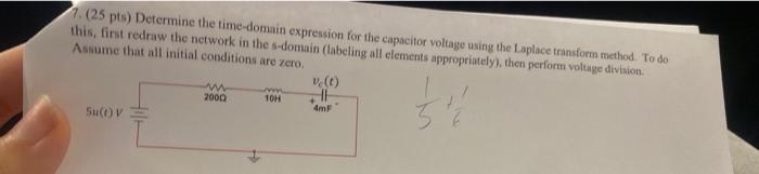 Solved 7.(25 pts) Determine the time-domain expression for | Chegg.com