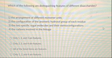 Solved Which of the following are distinguishing features of | Chegg.com