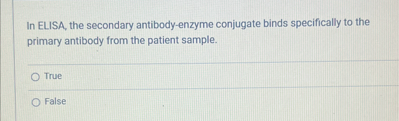 Solved In ELISA, the secondary antibody-enzyme conjugate | Chegg.com