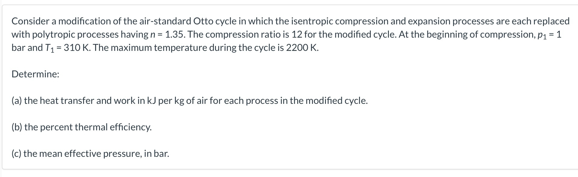 Solved Consider a modification of the air-standard Otto | Chegg.com
