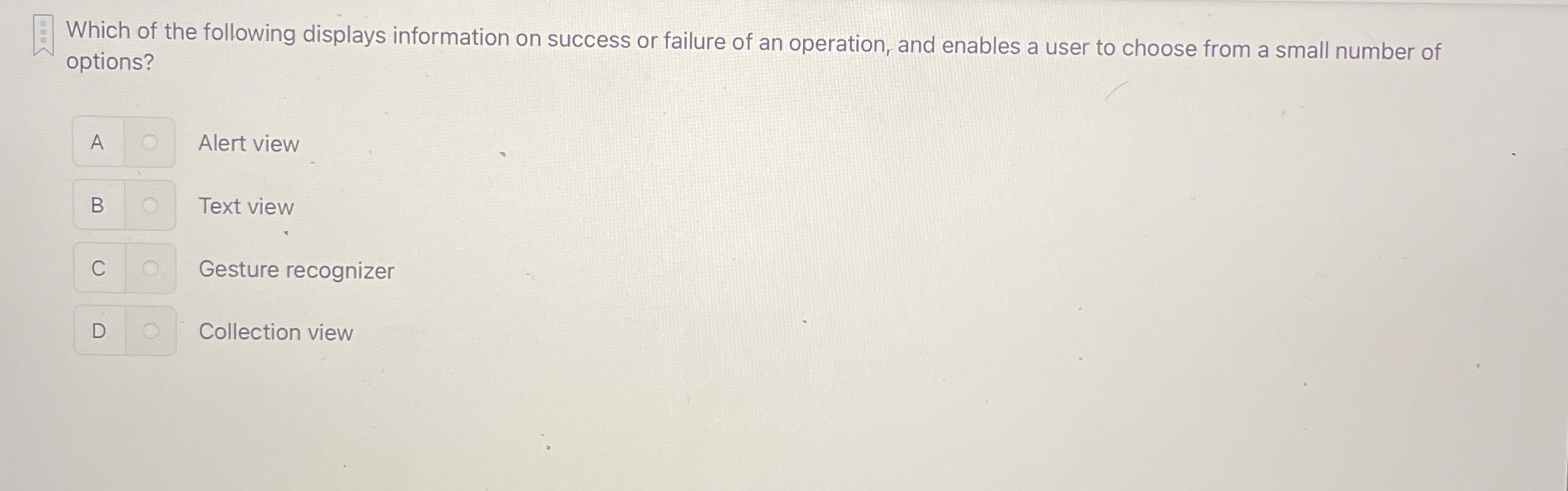 Solved Which of the following displays information on | Chegg.com