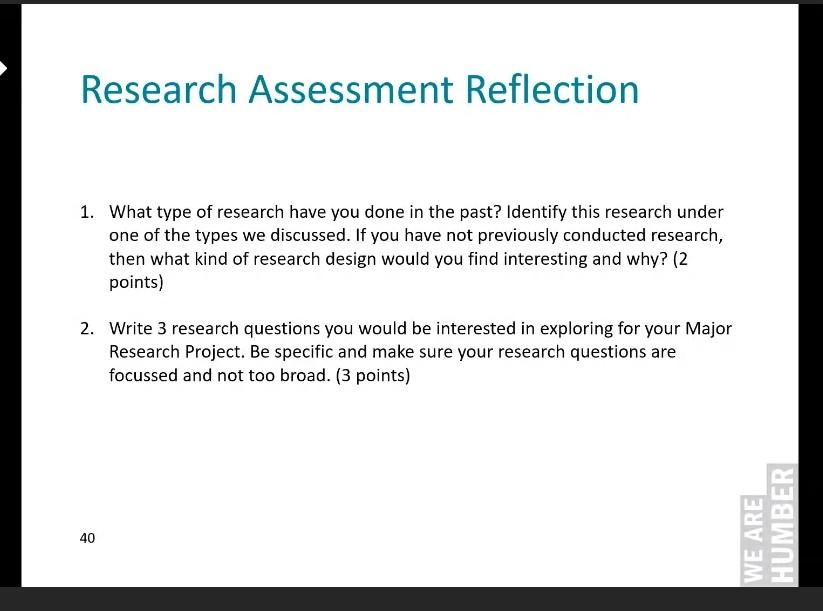 Research Assessment Reflection 1. What type of | Chegg.com